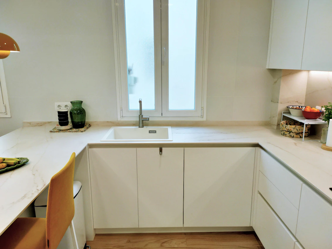 Cocina Dekton Blanca