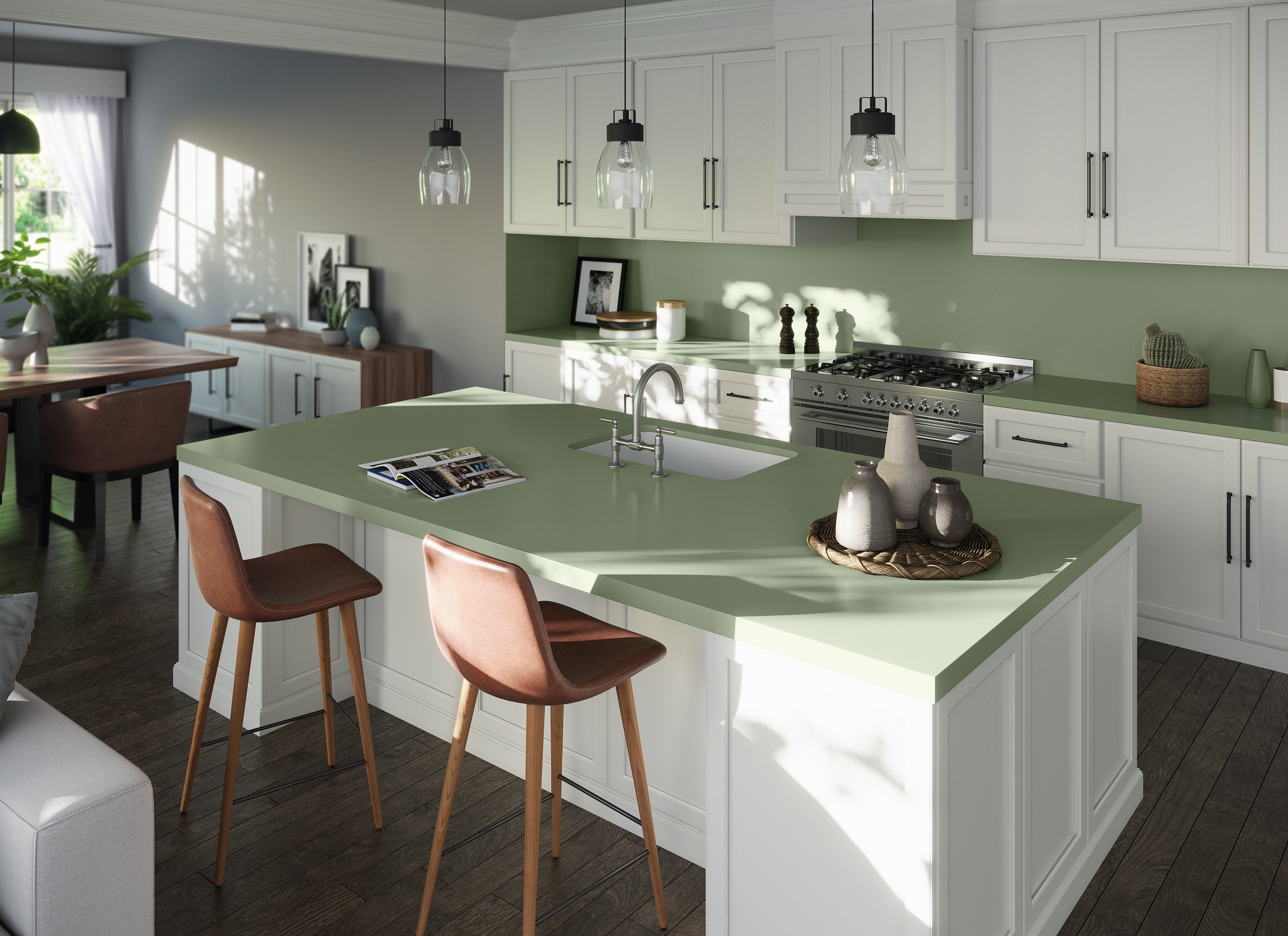 Silestone Kitchen - Posidonia Green