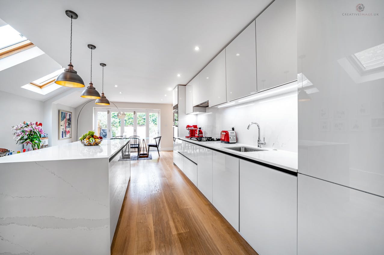 White Gloss modern kitchen