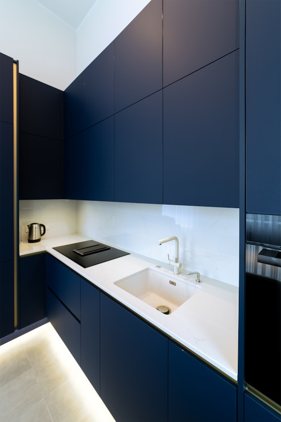 Kitchen in "Bisumuiza" apartments ir Riga by Olive mebeles