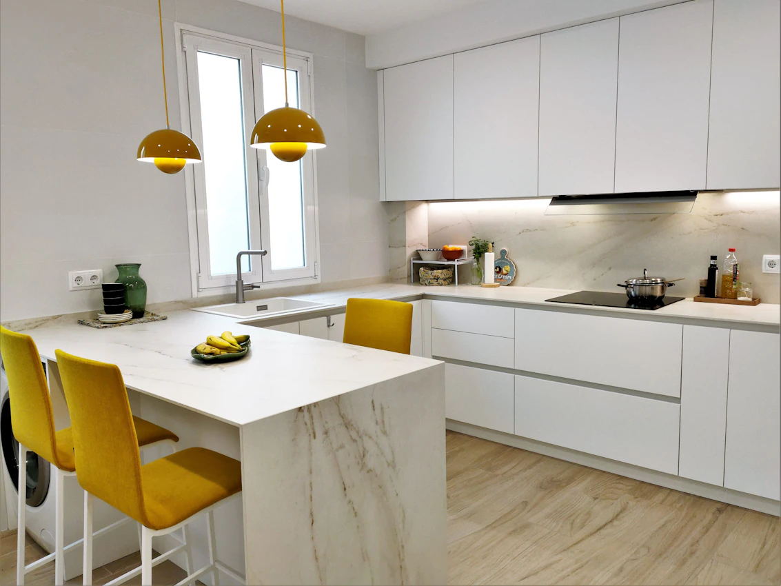 Cocina Dekton Blanca