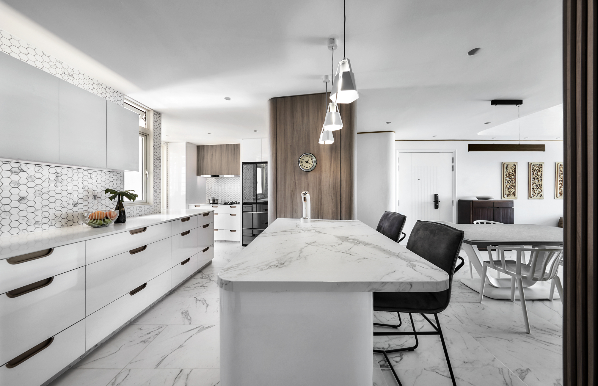 A bright kitchen area