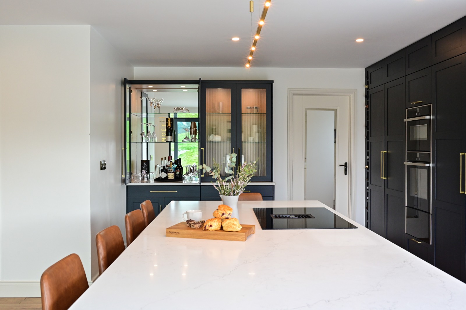 Nice windows kitchen with Calacatta Gold