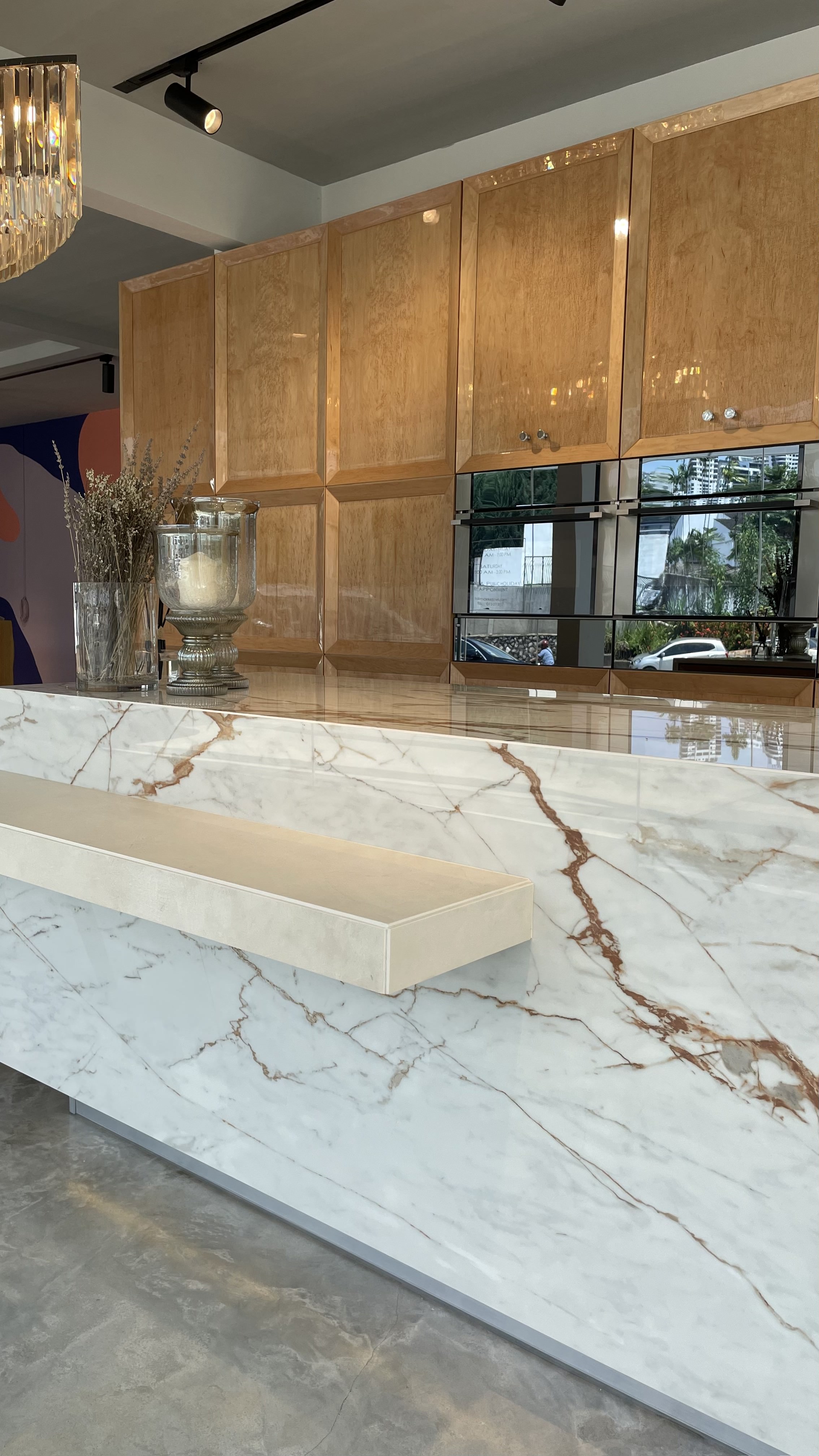 Dekton Awake & Nacre Kitchen Display