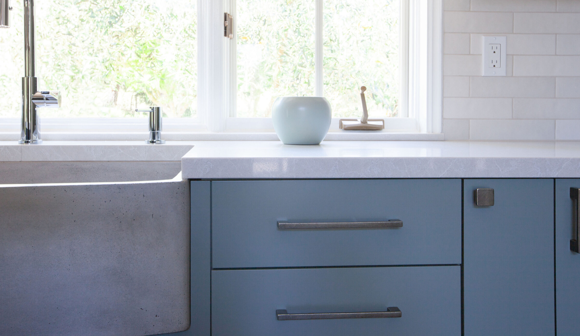 The unique design of this kitchen