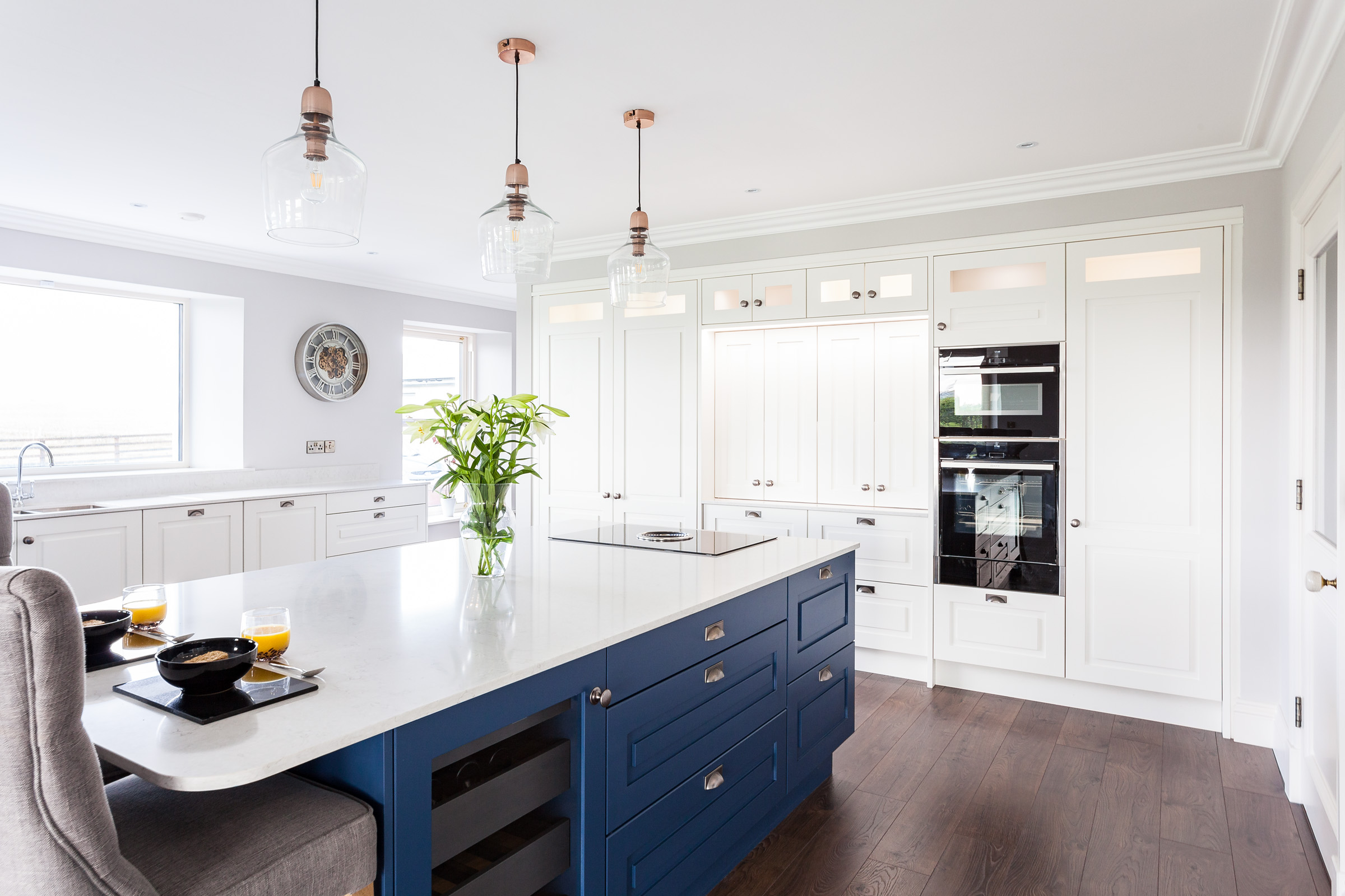 Porcelain & Peacock Blue