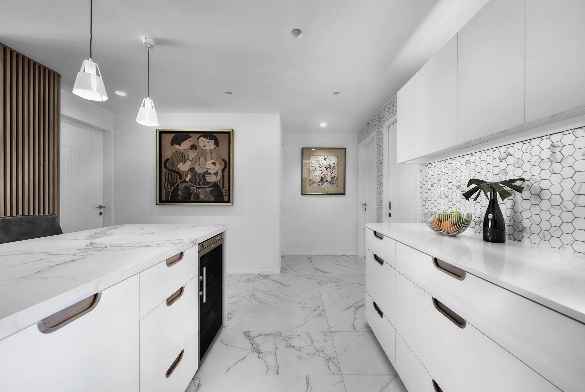 A bright kitchen area
