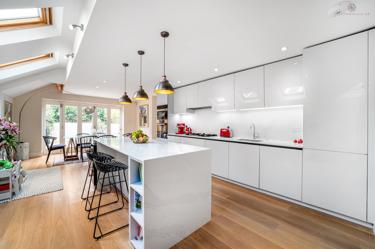 White Gloss modern kitchen