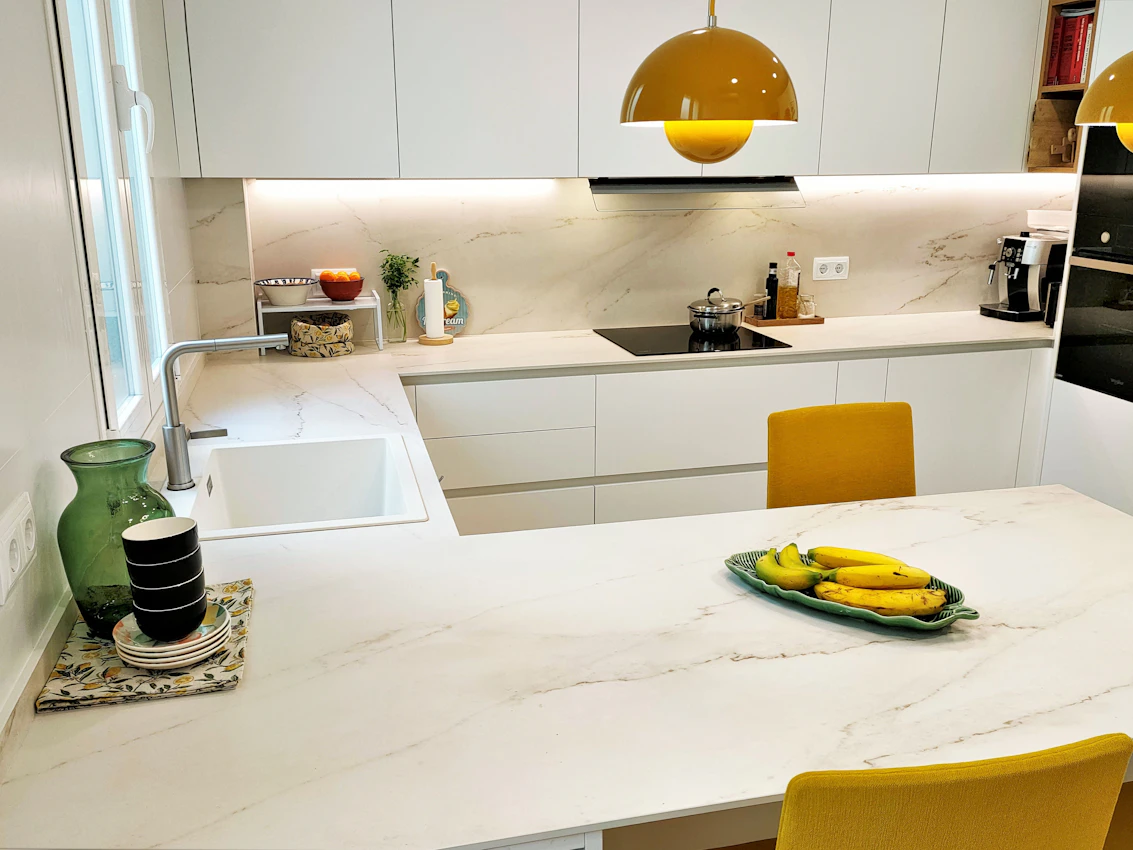 Cocina Dekton Blanca